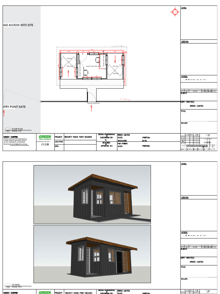 GL - 28.08.2024 - SECURITY CHECK POINT FLOOR PLAN - A01-A02 - REV 1 | PDF