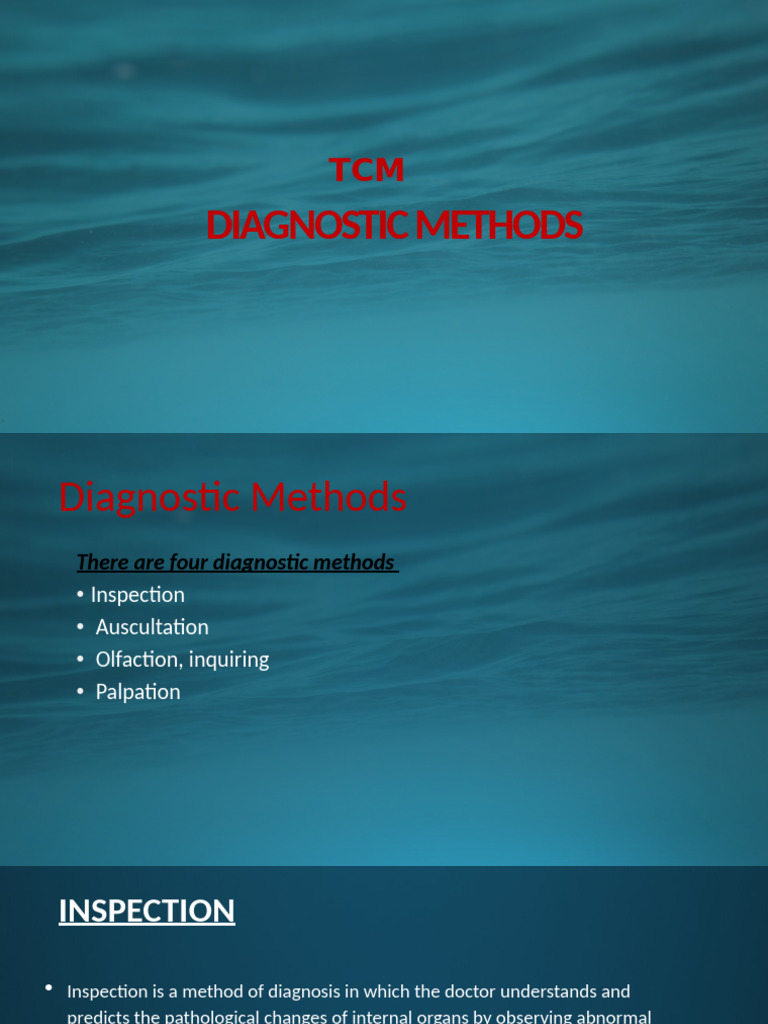 Diagnostic Methods TCM 2nd Term CVP Mod | PDF