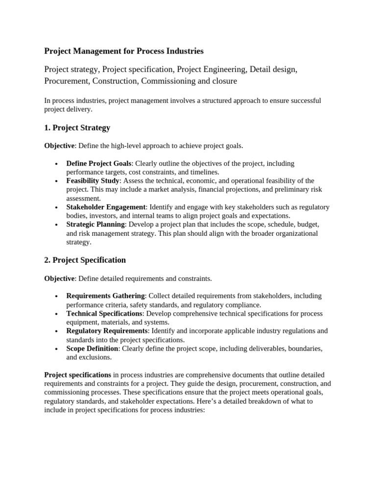 Module 2 Project Management in Process Industries | PDF | Procurement | Project Management