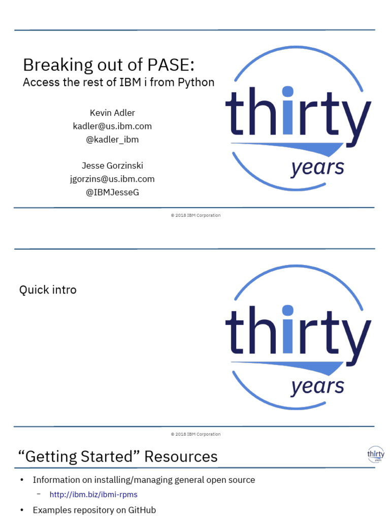 Accessing Ibmi From Python | PDF