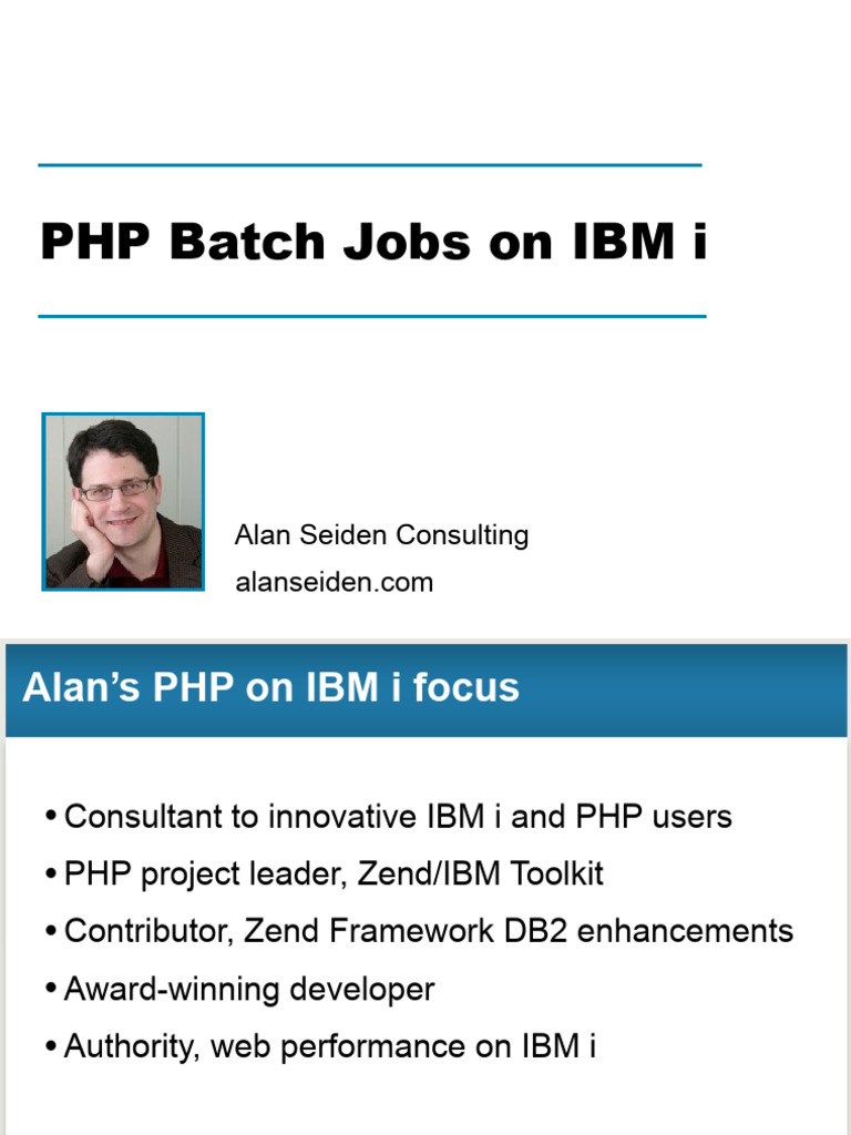 PHP-for-batch-tasks-on-IBM I | PDF