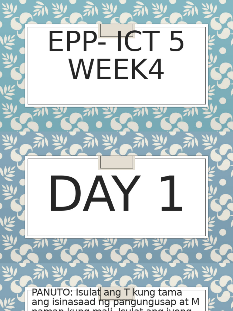 Ict 5 Week4 Melc | PDF