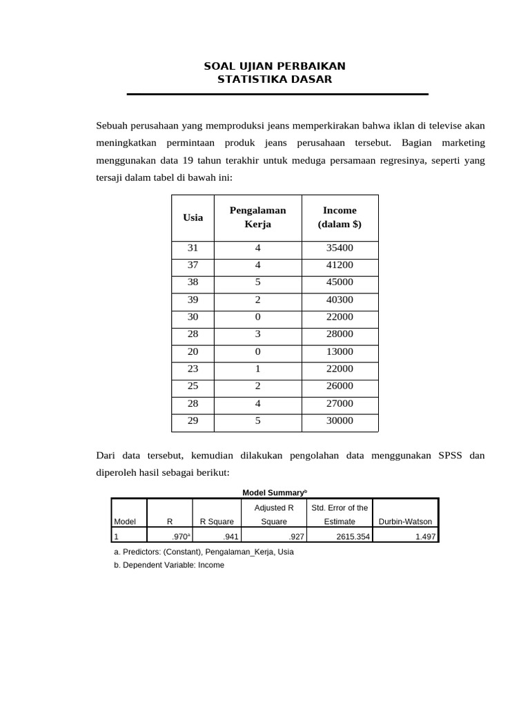 Soal Ujian Perbaikan | PDF