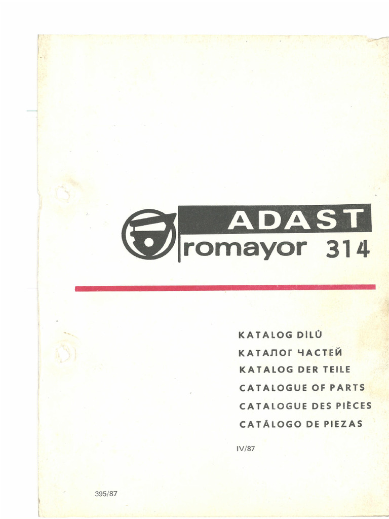 Adast Romayor 314 Parts Catalog | PDF