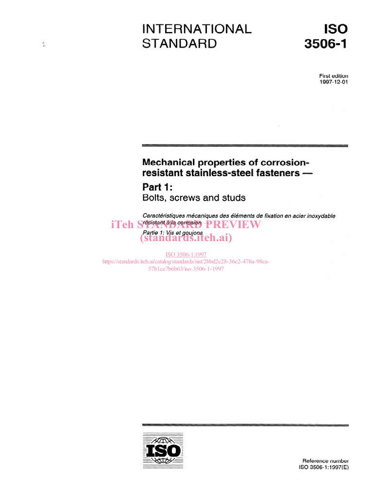 ISO-3506-1-1997 | PDF