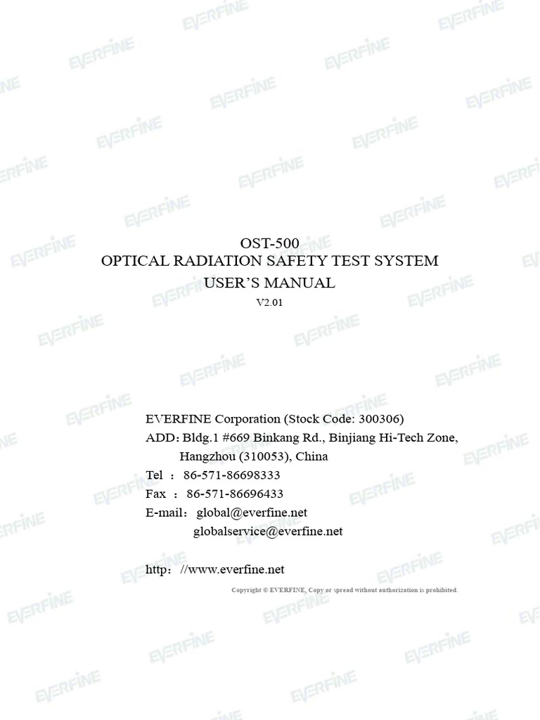 Ost-500 - User's Manual - V2.01 | PDF