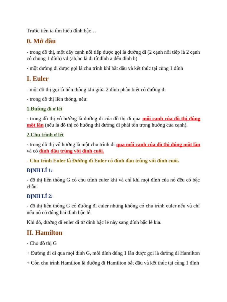 Euler Và Hamilton | PDF