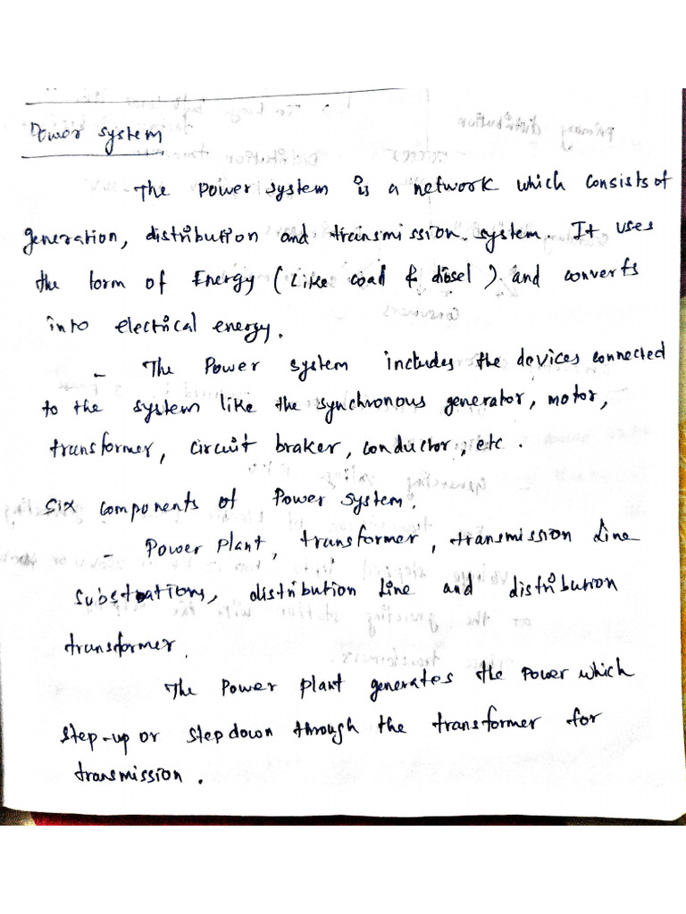 BEEE - Unit 1 - Power System | PDF