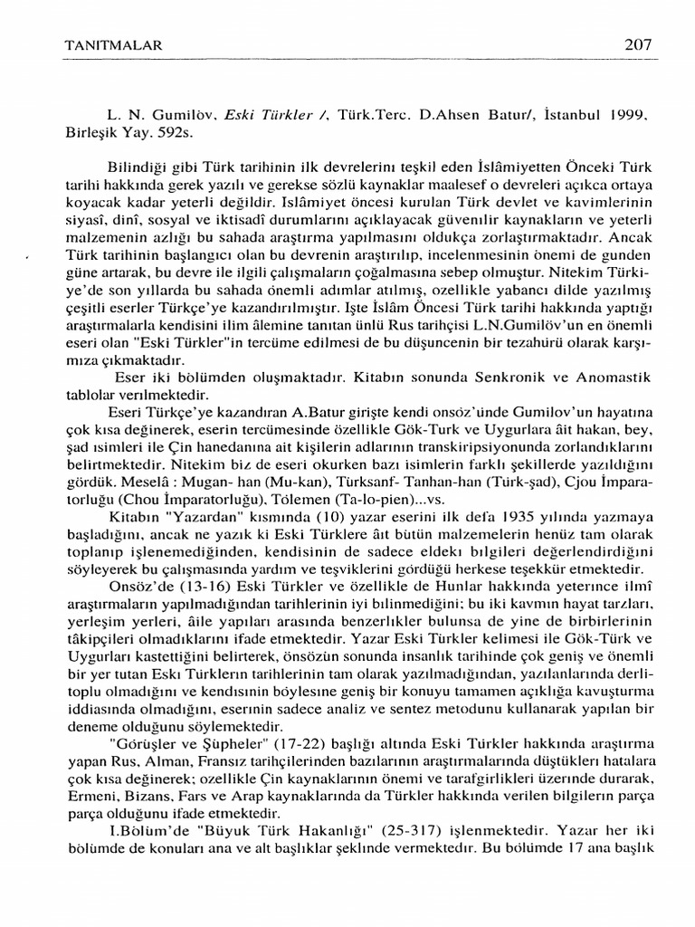 MUYücel LNGumilov Eski Turkler | PDF