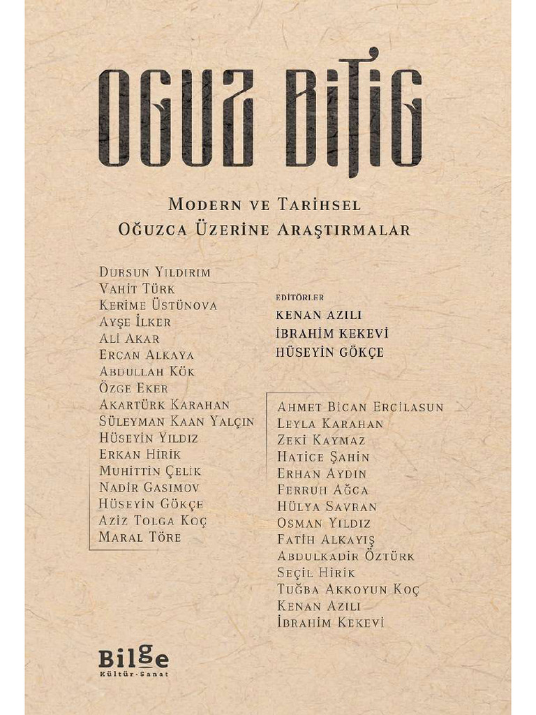 OGUZ BITIG Modern Ve Tarihsel Oguzca Uze | PDF