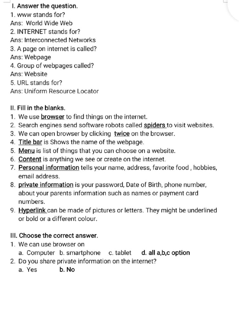 Worksheet Grade 2 Pdf