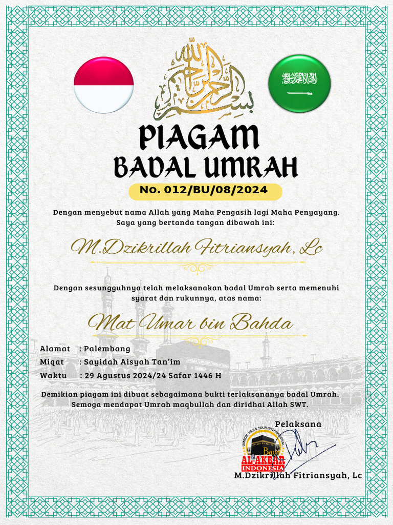 Sertifikat Mat Umar | PDF