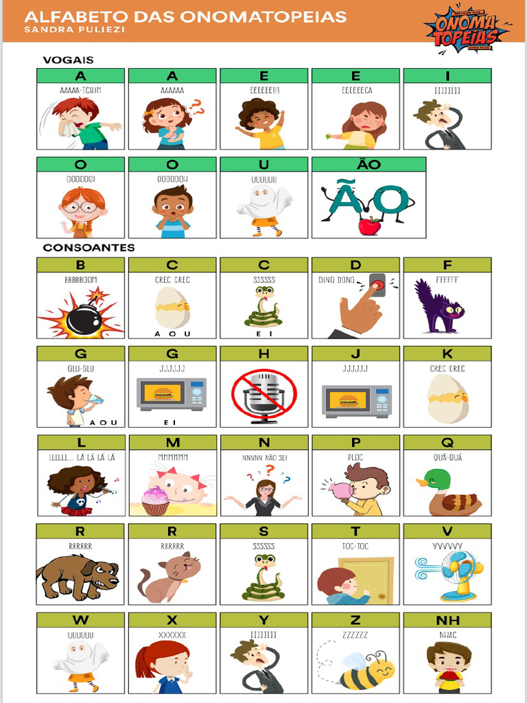 Alfabeto onomatopeia Sandra | PDF