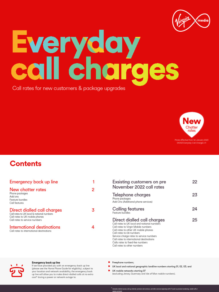 Everyday Call Charges V1 | PDF