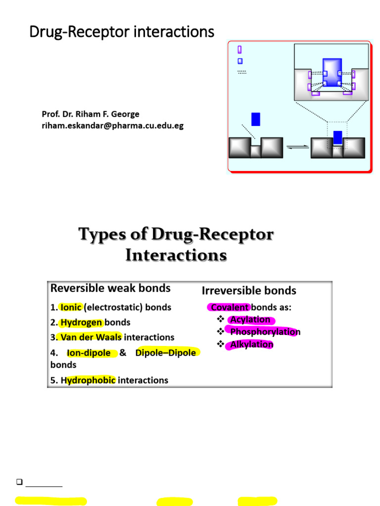 Drug Design Lecture 5 - Drug-Receptor Interactions | PDF