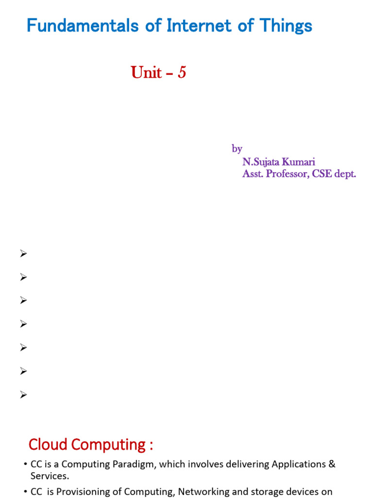 IoT Unit 5 | PDF