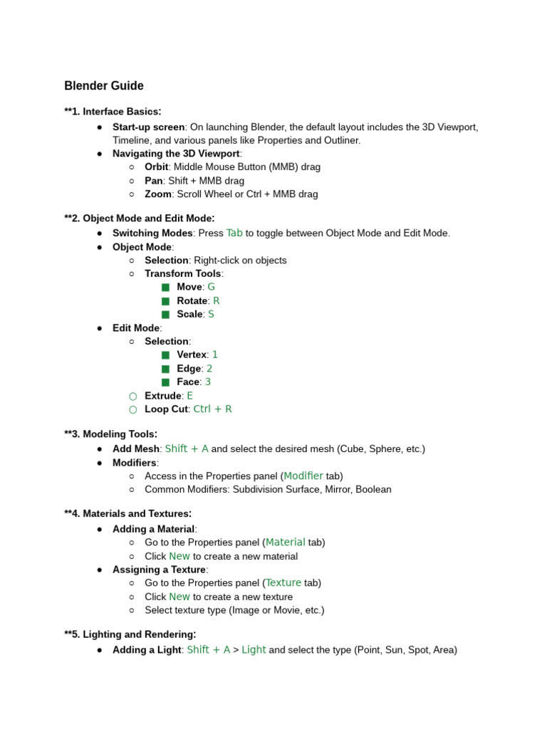 Guide To Blender | PDF