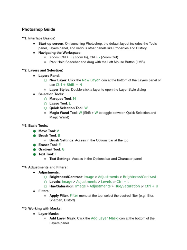 Guide To Adobe Photoshop | PDF