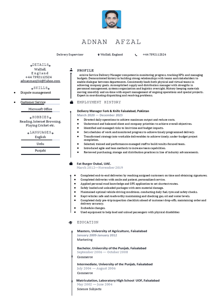 Adnan Afzal CV | PDF