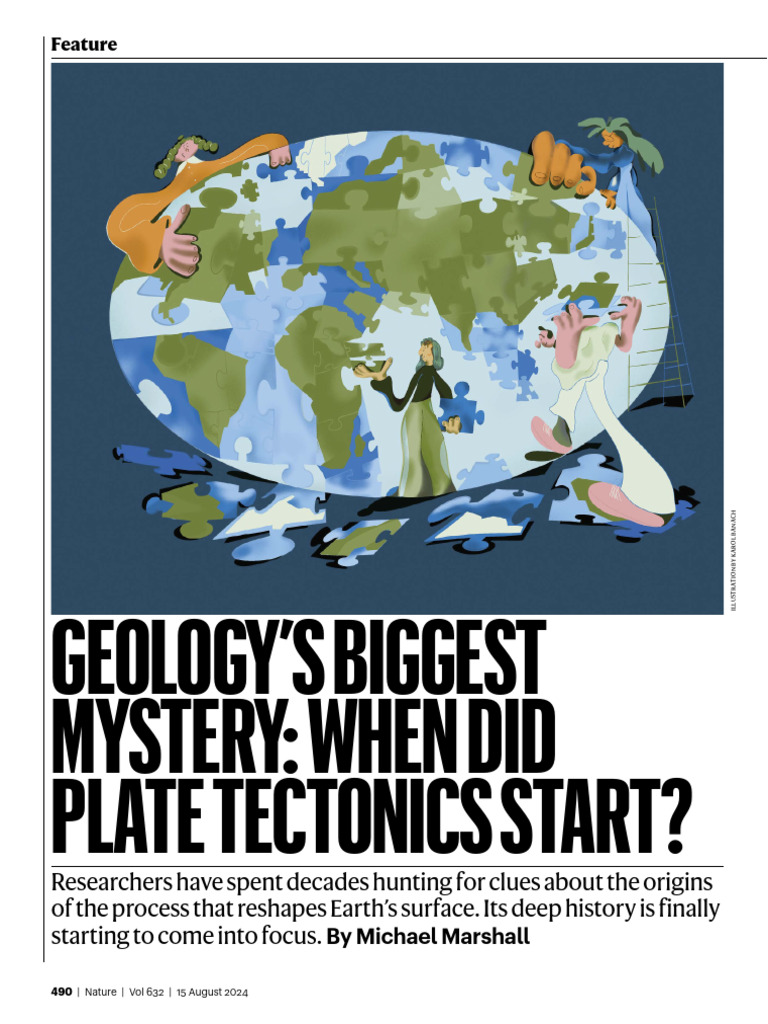 Plate Tectonics Orgin - Features in Journal Nature Aug 2024 | PDF