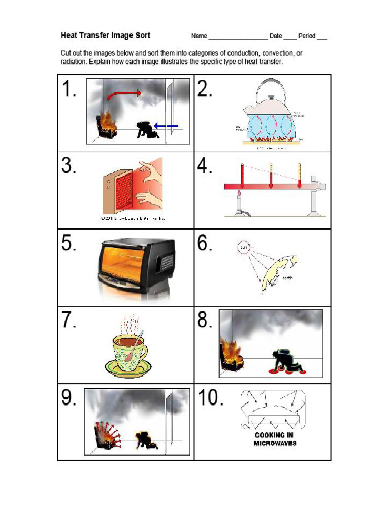 Conduction Convection Radiation Worksheet | PDF