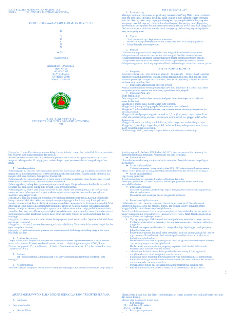 Trimester 1 Print | PDF