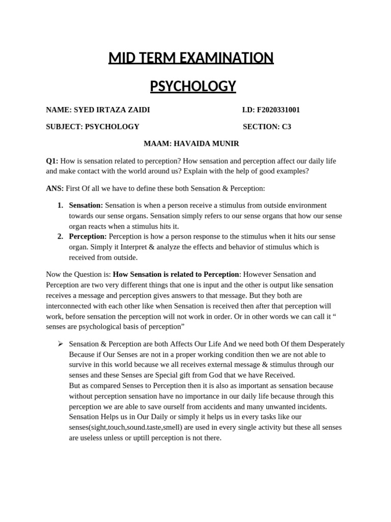 Mid Term Examination | PDF