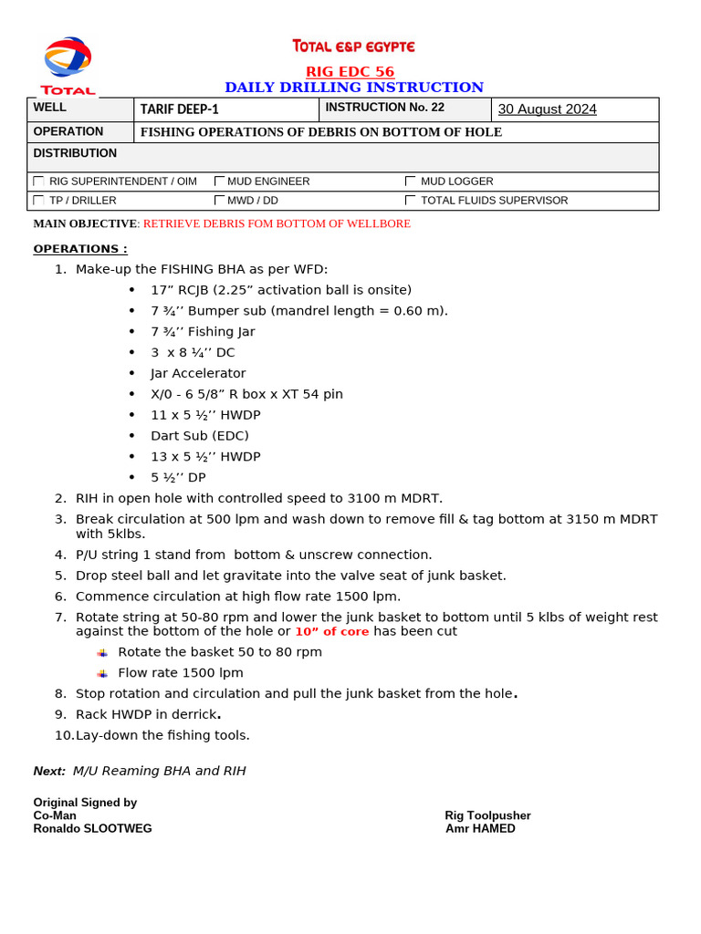 RIH Fishing Debris BHA | PDF