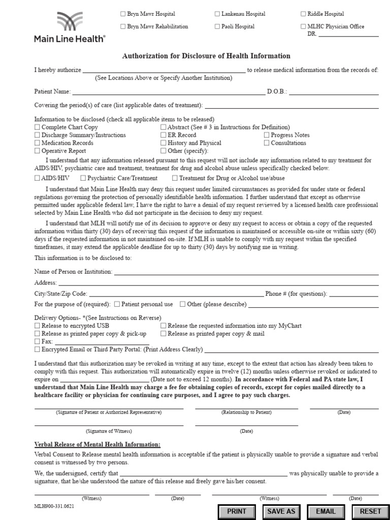 Authorization Disclosure Health Info | PDF