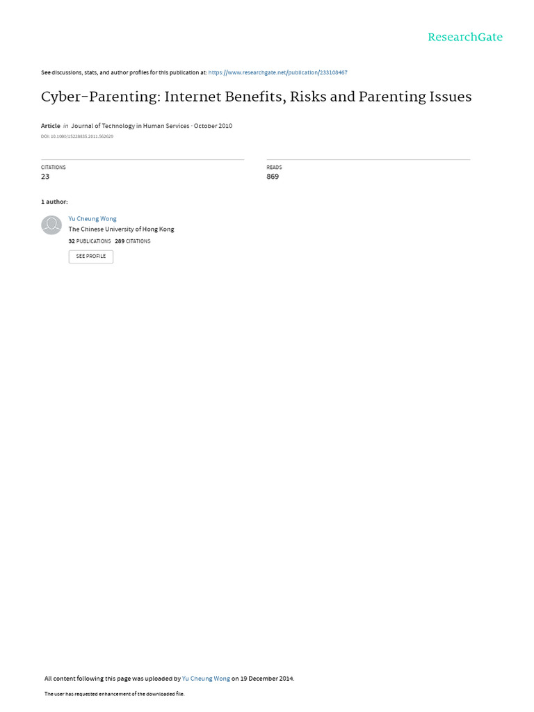 Cyber Parenting | PDF