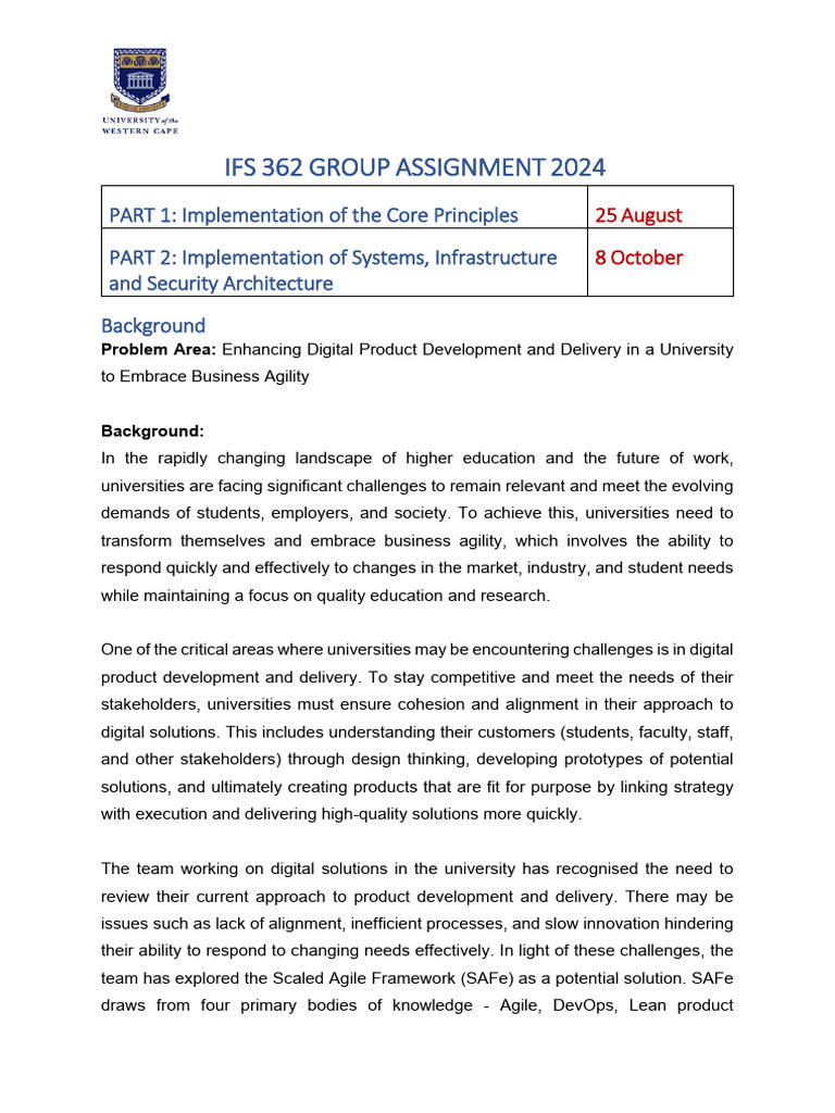 Ifs 362 Group Assignment Part 1 | PDF