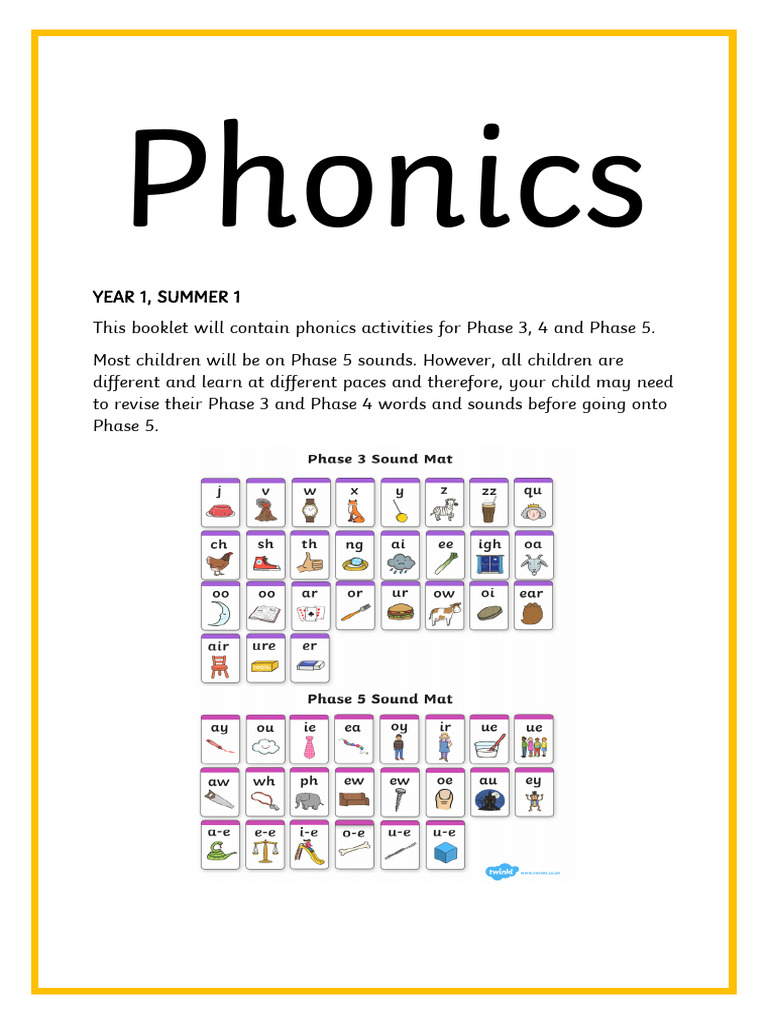 Phonics Year 1 Summer 2 | PDF