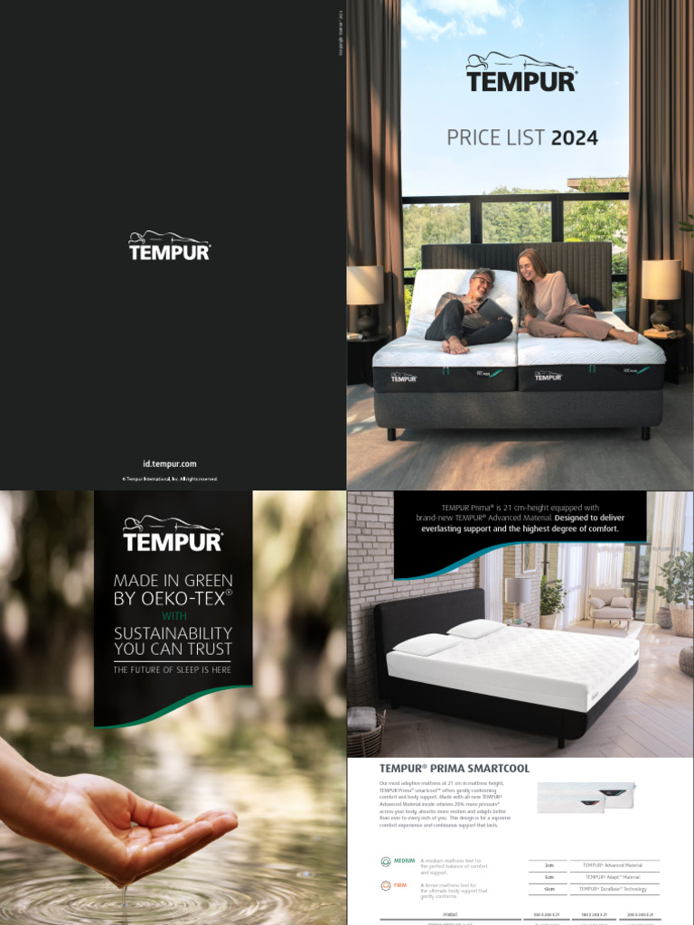 Price List Tempur 2024 21cm X 29,7cm-V - Hirese HH | PDF