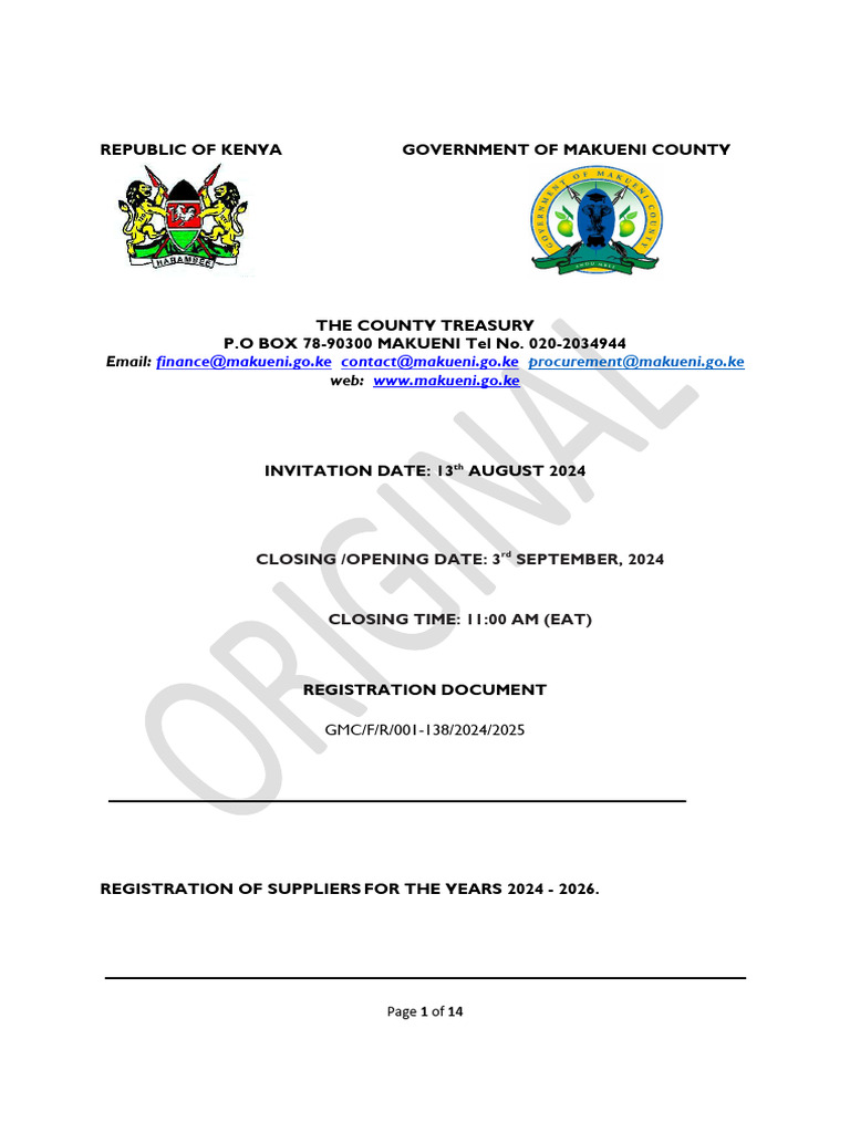 Supplier Registration Form 2024 2025 | PDF