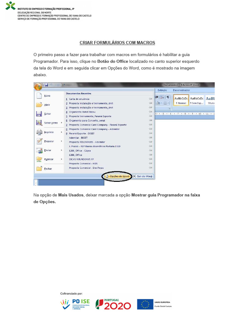 Formulário Com Macros 0755 | PDF