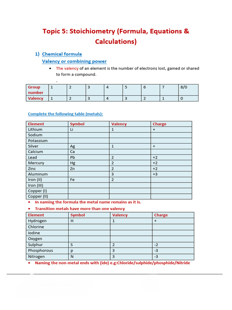 Gr09 - Stoichiometry - Step by Step - Guide | PDF | Stoichiometry ...