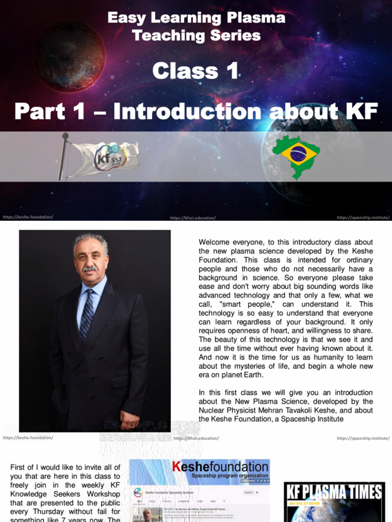 Easy Learning Plasma Science - Class 1 | PDF