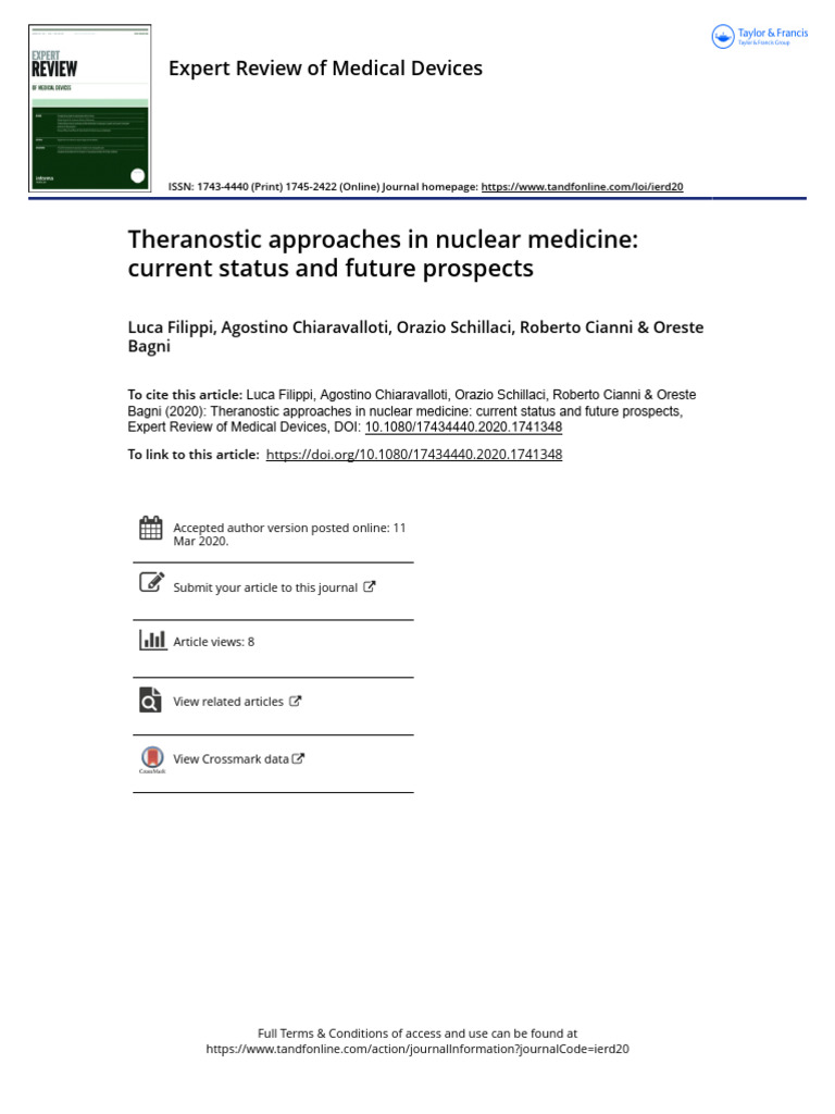 2020 - Filippi - Theranostic Approaches in Nuclear Medicine Current ...