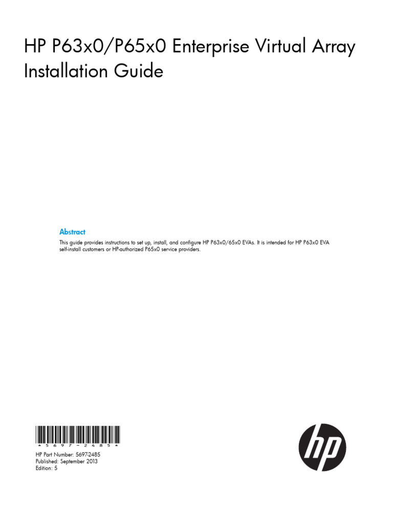 Installation Guide HP EVA P6300 P6350 | PDF
