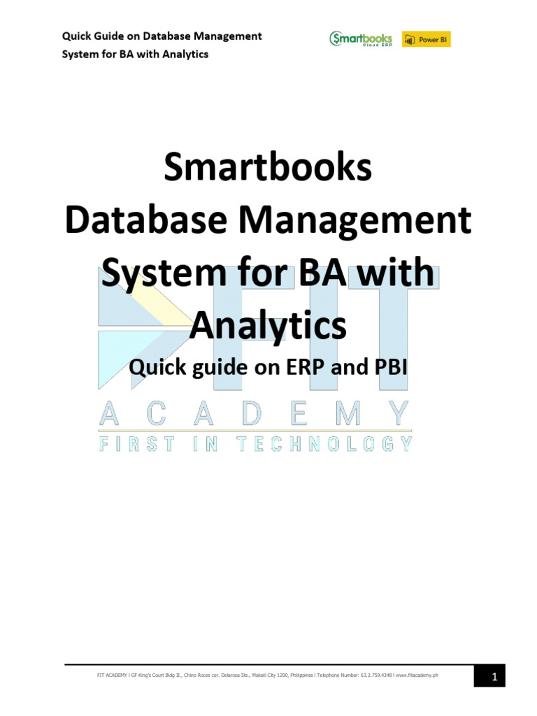 Quick Guide On DBMS For BA With Analytics v2023 | PDF