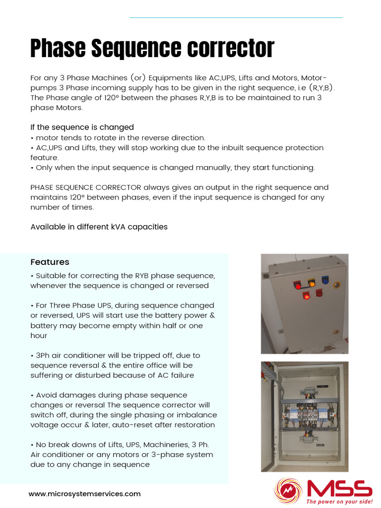 Phase Sequence Corrector | PDF