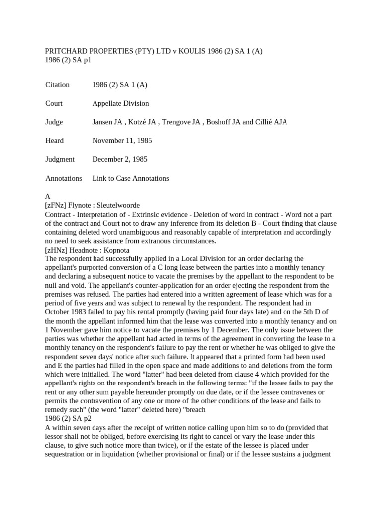 Contract Cases | PDF