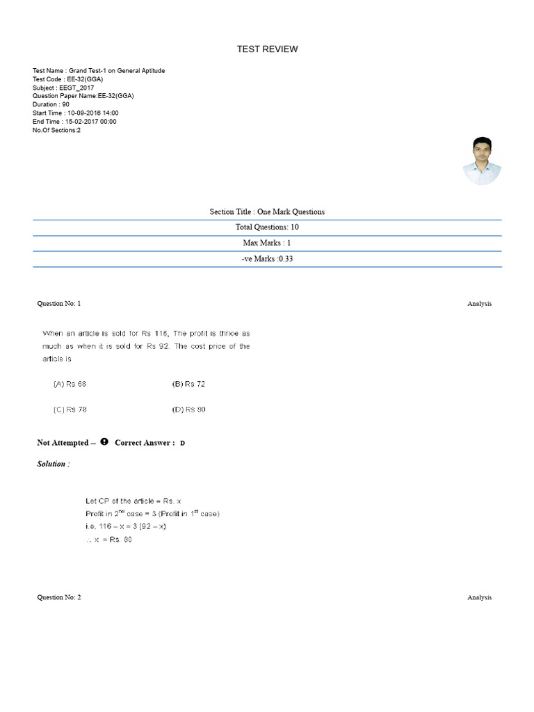 Aptitude Full 1 | PDF