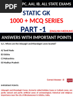 Expected Static GK Questions | PDF