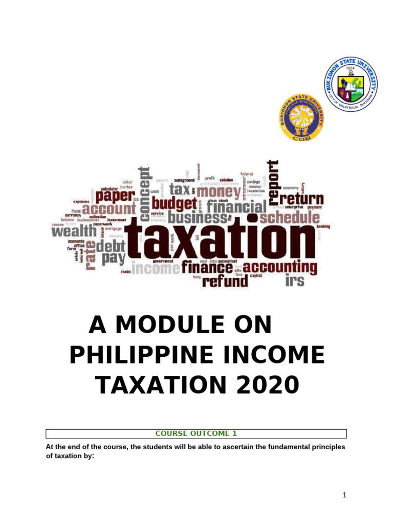 BACC 14 Income Taxation Module 1 | PDF