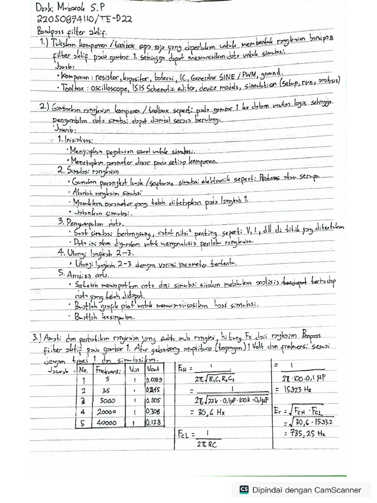 Anderson Bandpass-Filter | PDF