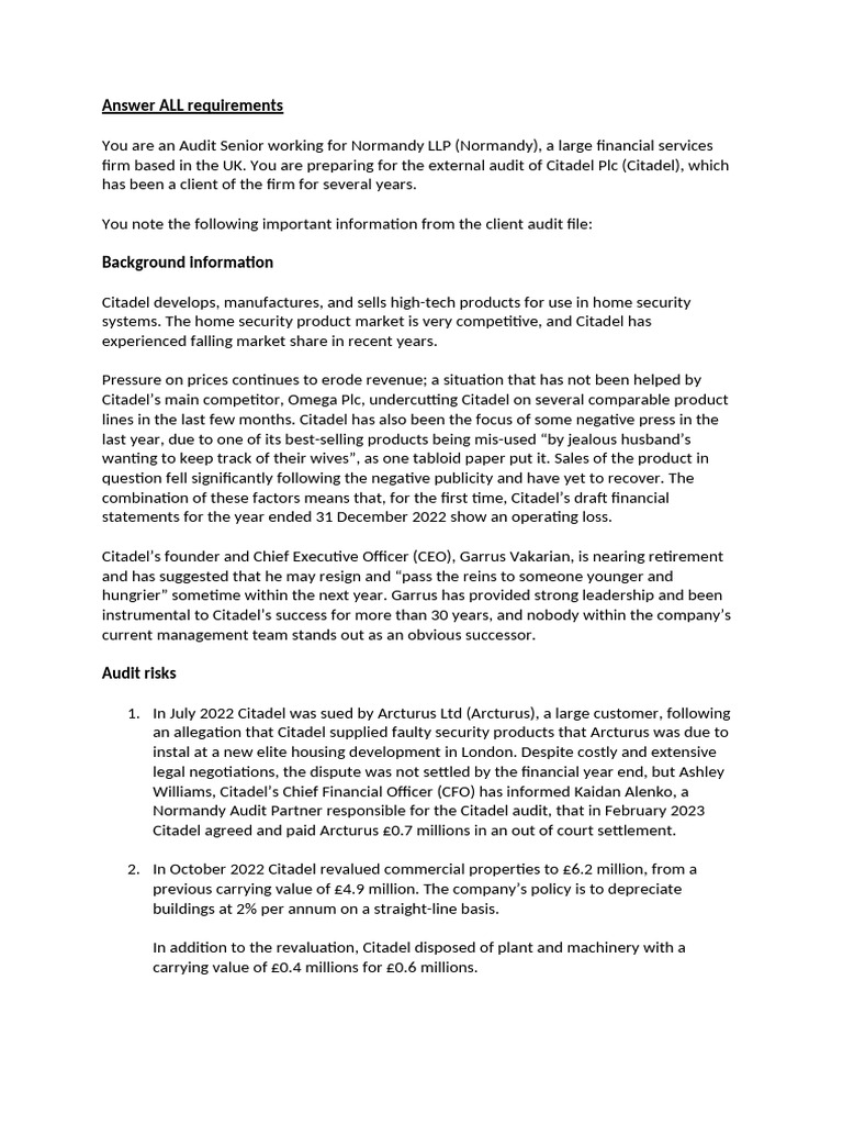 Mock Summer Exam - Marking Guide | PDF