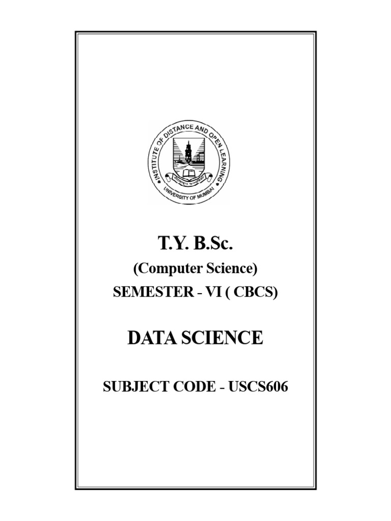 TYBSC CS Data Science | PDF