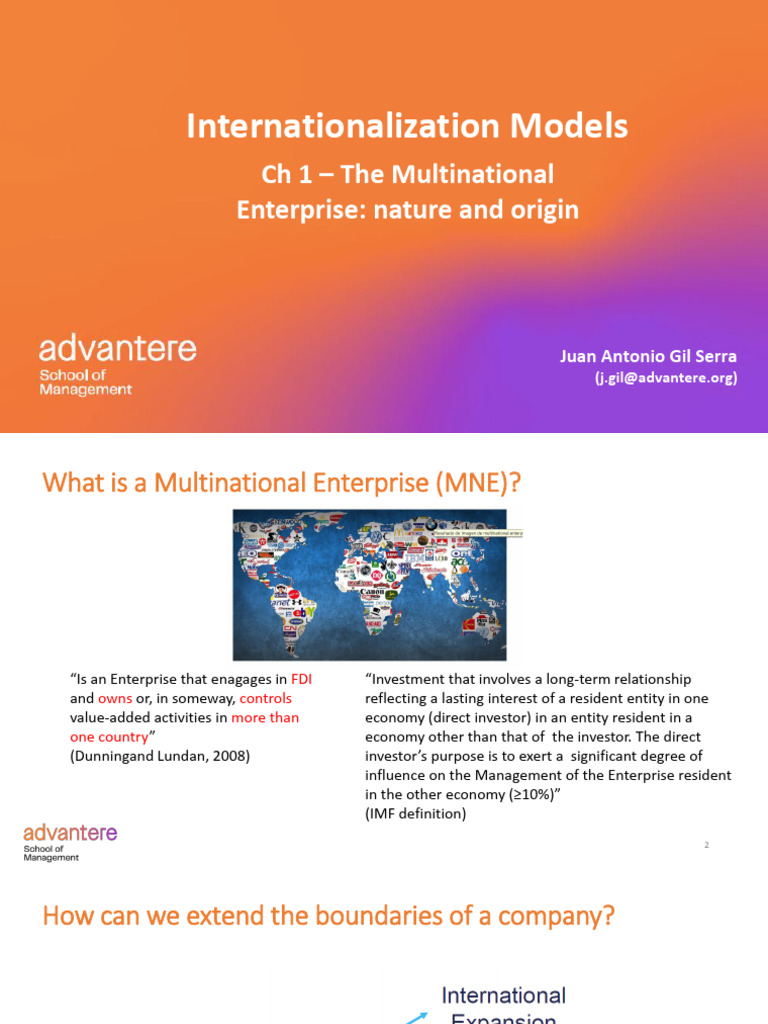 Ch1 MIM 2023-24 - Int Mod - The MNE Nature and Origin - Handout | PDF ...