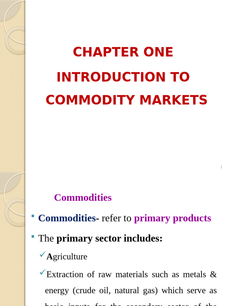 CH 1 Commodity | PDF
